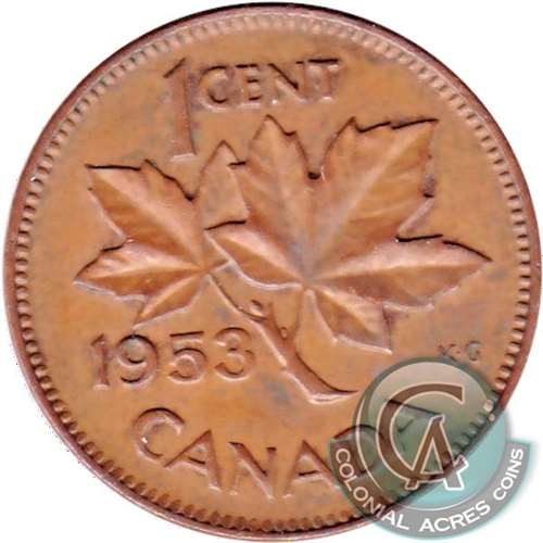 1953 SS Canada 1-cent Extra Fine (EF40) – Colonial Acres Coins