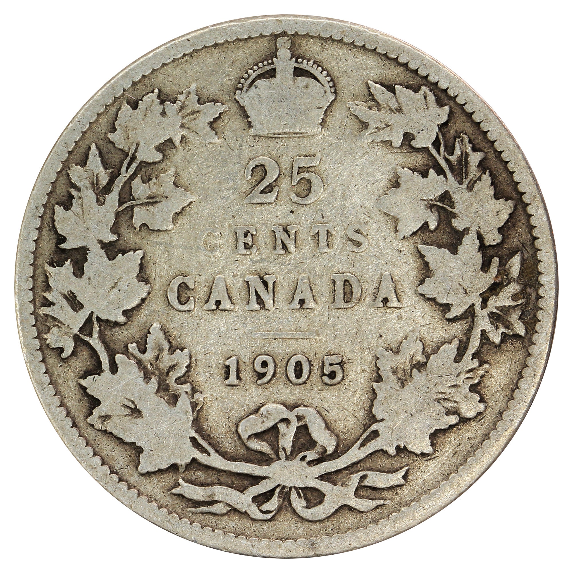 1905 Canada 25-cents G-VG (G6) – Colonial Acres Coins