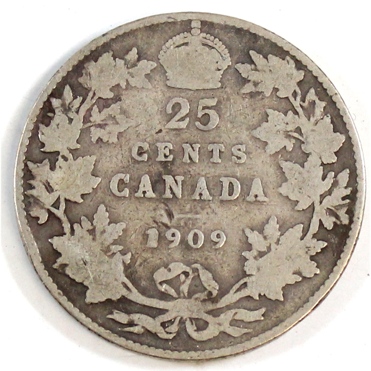 1909 Canada 25-cents Good (G4) – Colonial Acres Coins