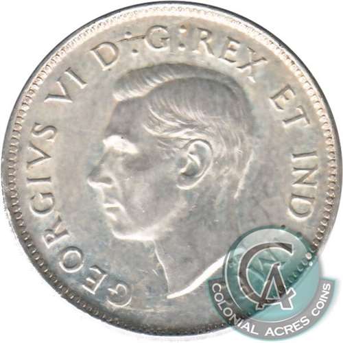 1943 Canada 25-cents Extra Fine (EF40) – Colonial Acres Coins