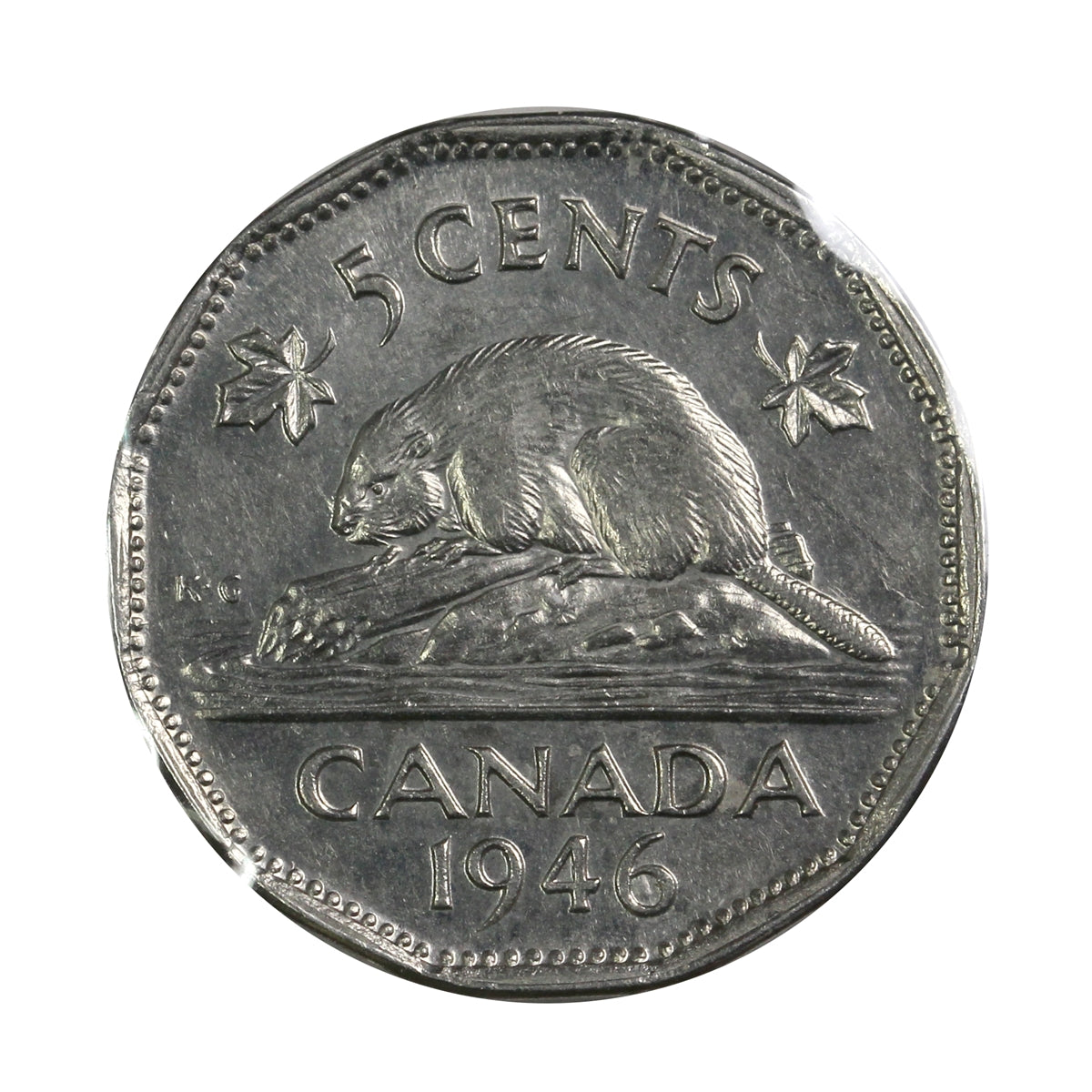1946 Arrowhead Canada 5-cents EF-AU (EF45) – Colonial Acres Coins