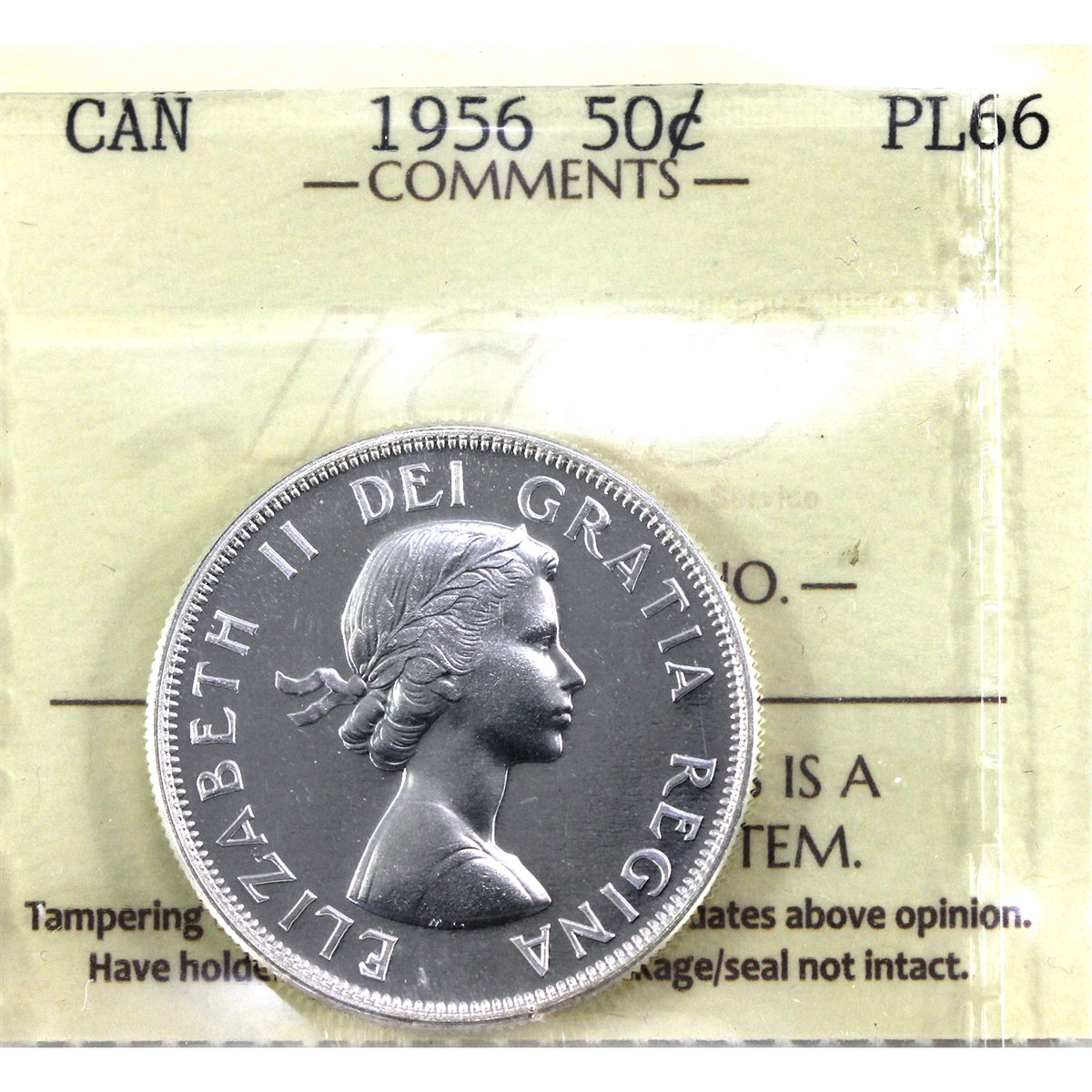 1956 Canada 50-cents ICCS Certified PL66 Cameo – Colonial Acres Coins