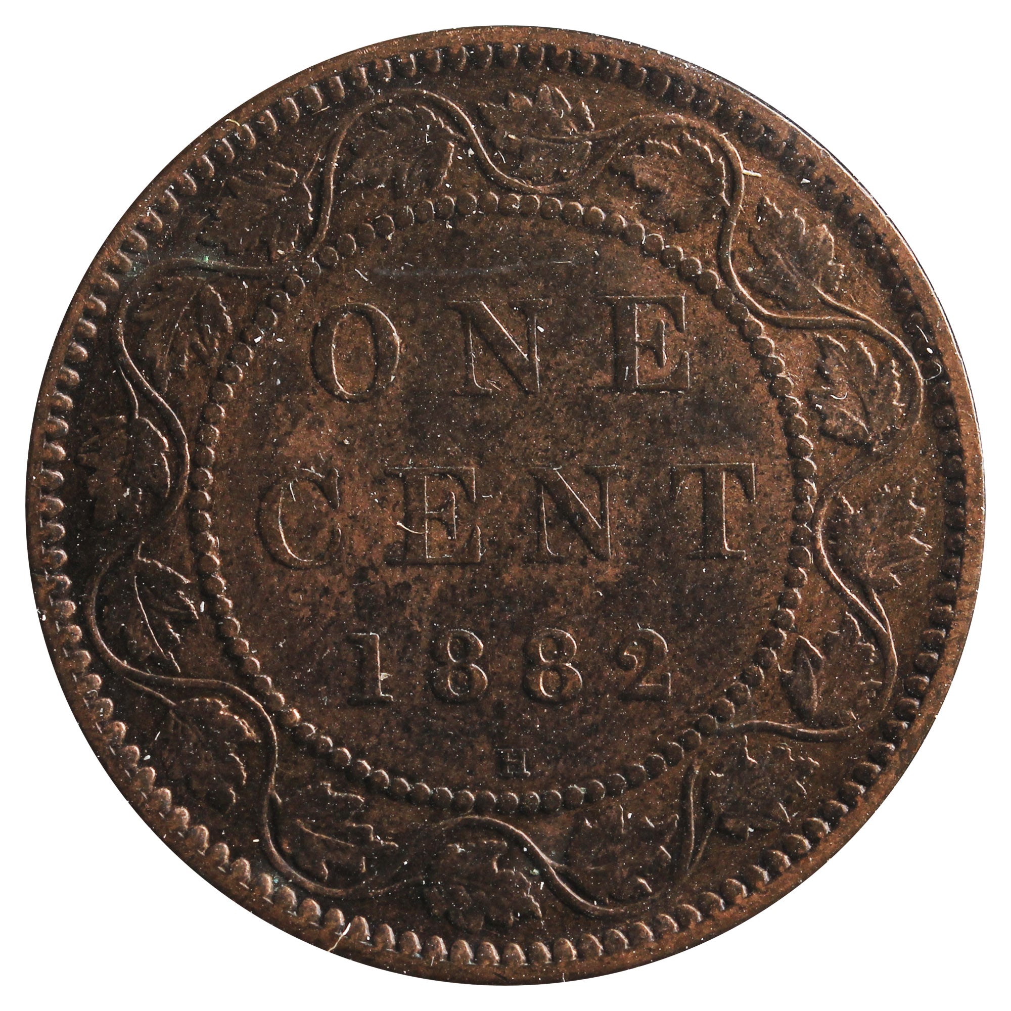 1882H Obv. 1 Canada 1-Cent Fine (F12) Scratched, Cleaned or Impaired – Colonial Acres Coins