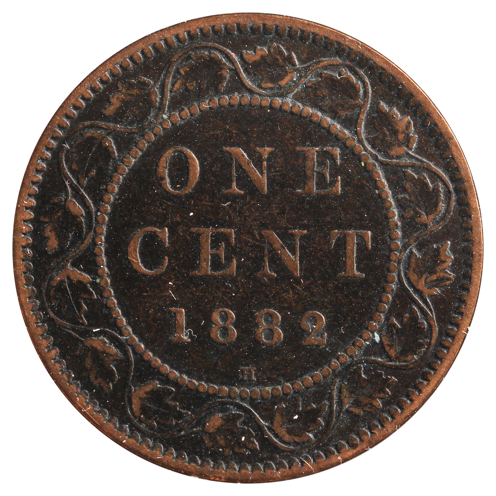 1882H Obv. 1a Canada 1-Cent Fine (F-12) Scratched, Cleaned or Impaired – Colonial Acres Coins