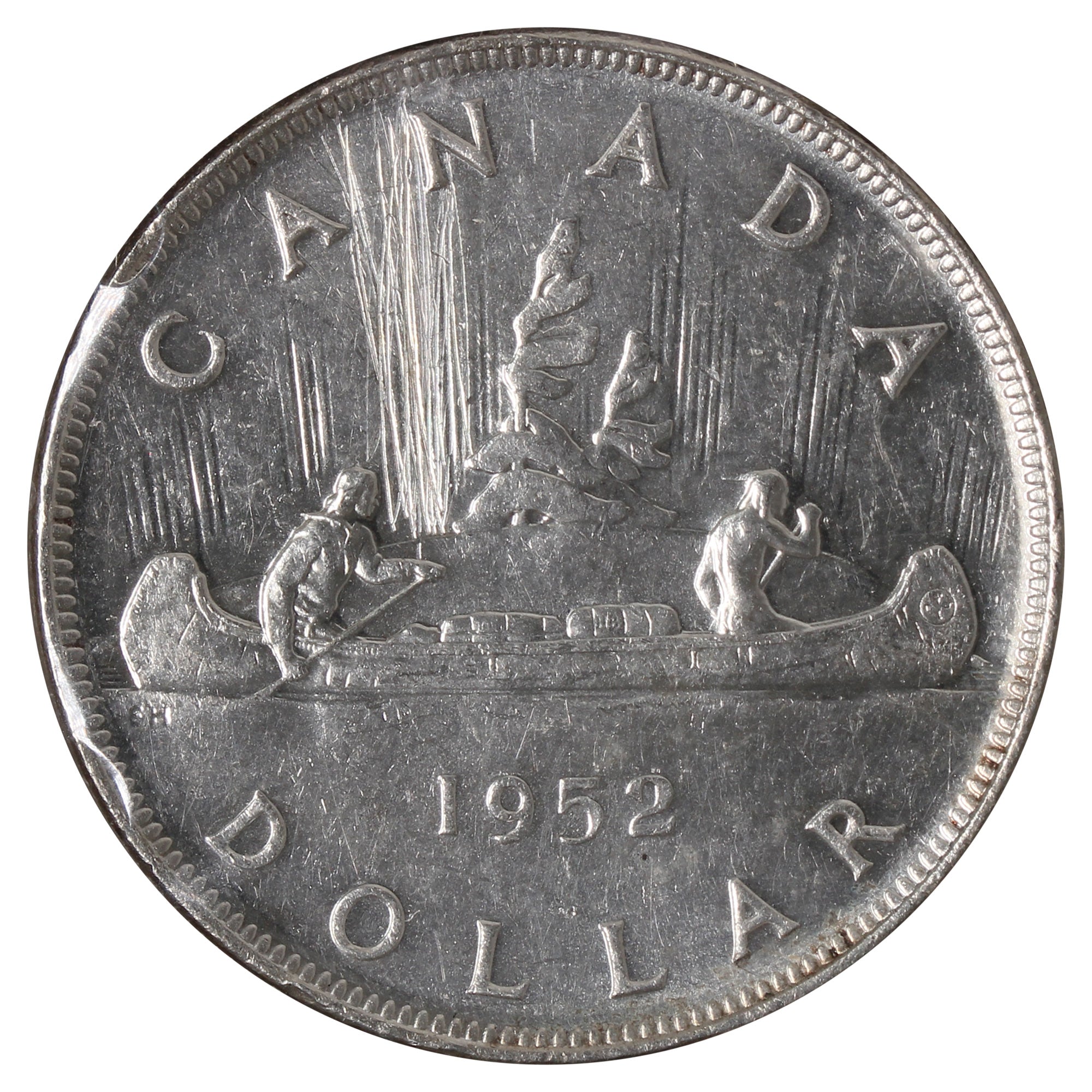 1952 Canada Dollar AU-UNC (AU-50) Scratched – Colonial Acres Coins