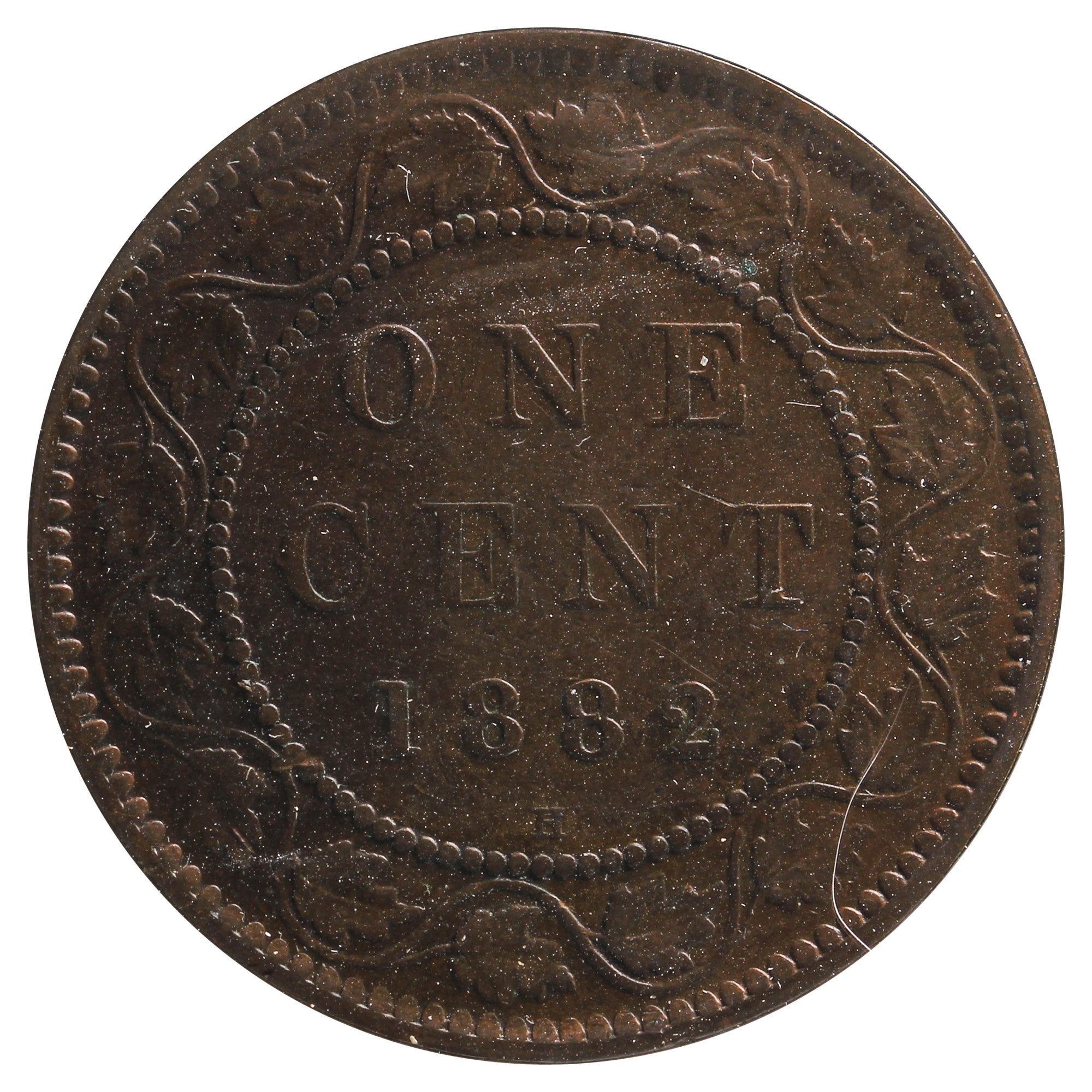 1882 H Obv.1 Canada 1-Cent F-VF (F15) Scratched, Cleaned or Impaired – Colonial Acres Coins