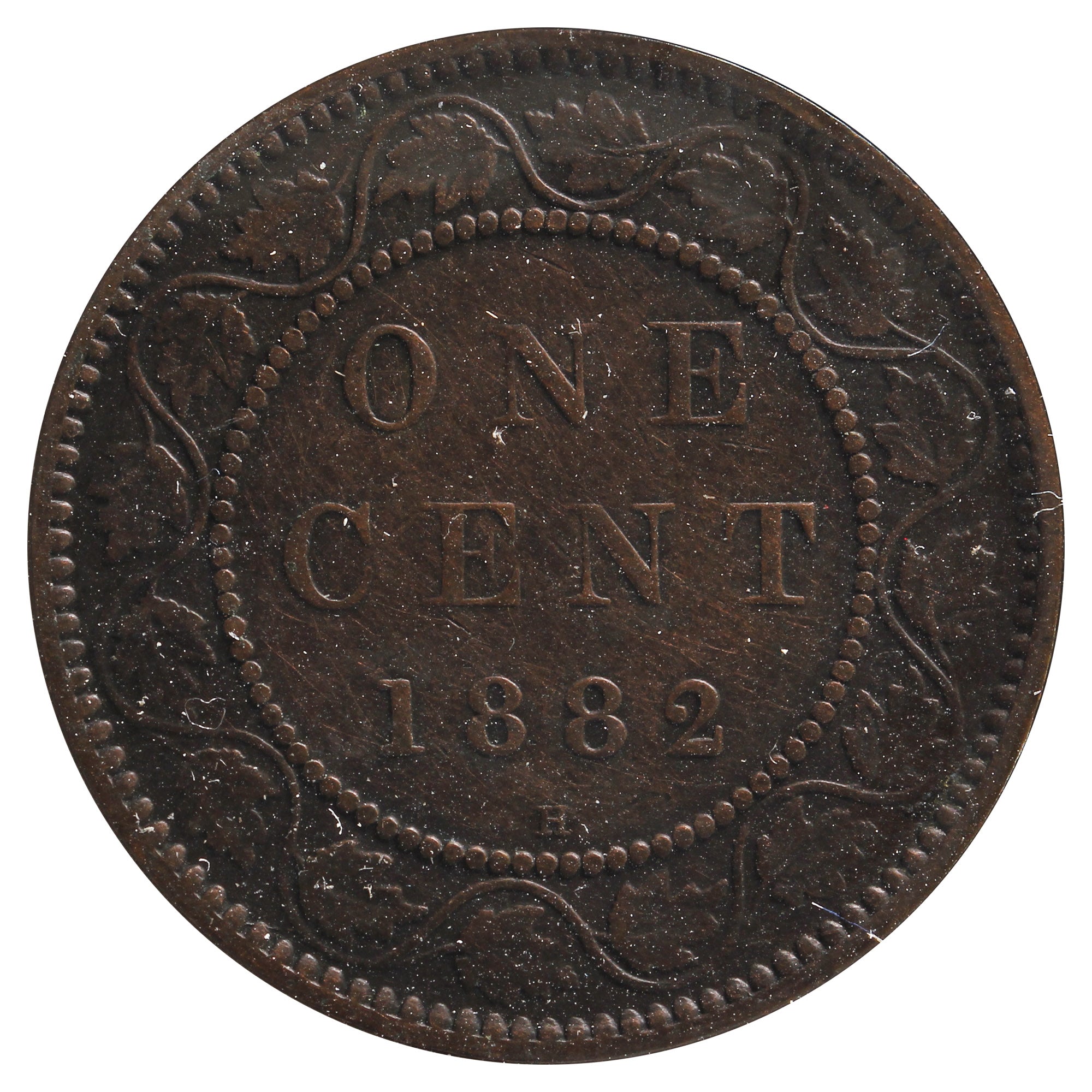 1882 H Obv. 1a Canada 1-Cent F-VF (F15) Scratched, Cleaned or Impaired – Colonial Acres Coins