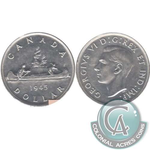 1945 Canada Dollar EF-AU (EF45) $ – Colonial Acres Coins