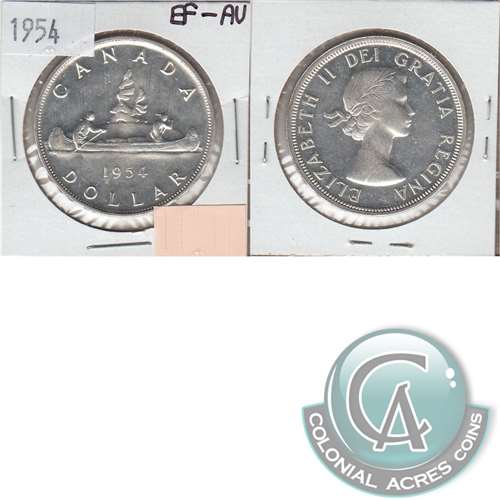 1954 Canada Dollar EF-AU (EF-45) – Colonial Acres Coins