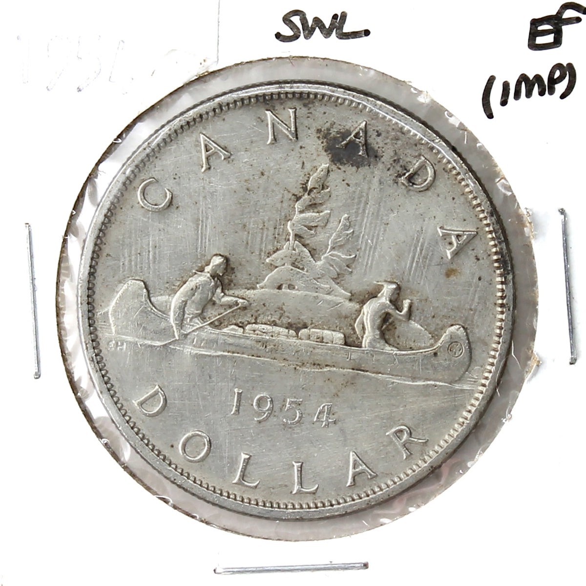 1954 SWL Canada Dollar Extra Fine (EF40) Scratched, Cleaned, or Impair – Colonial Acres Coins