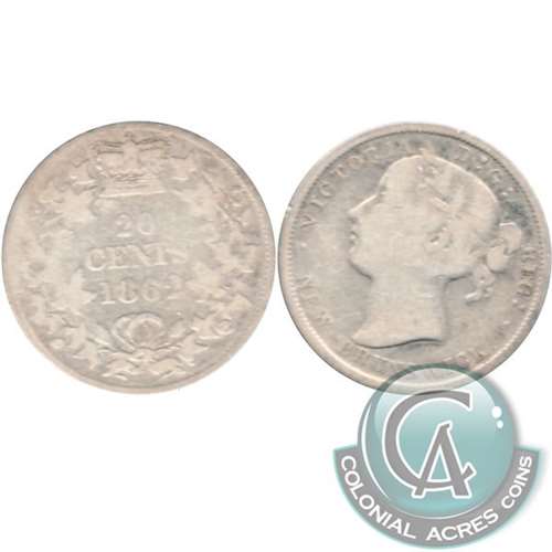 1862 New Brunswick 20-cents Good (G-4) – Colonial Acres Coins