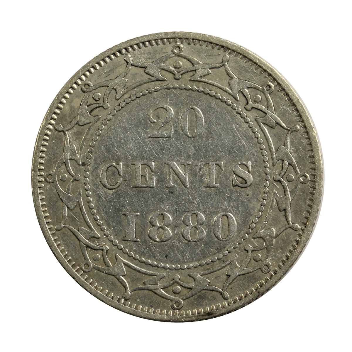 1880 Newfoundland 20-cents Extra Fine (EF40) $ – Colonial Acres Coins