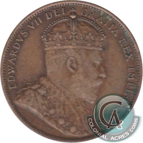 1907 Newfoundland 1-cent Very Fine (VF-20) – Colonial Acres Coins