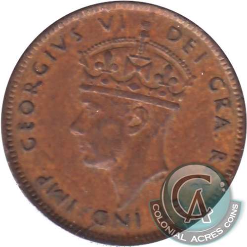 1938 Newfoundland 1-cent Extra Fine (EF-40) – Colonial Acres Coins