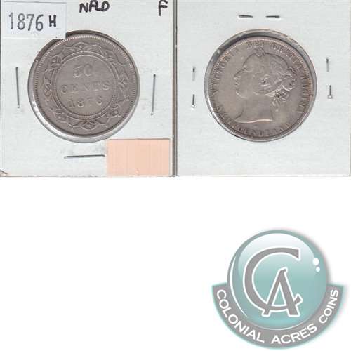 1876H Newfoundland 50-cents Fine (F-12) $ – Colonial Acres Coins