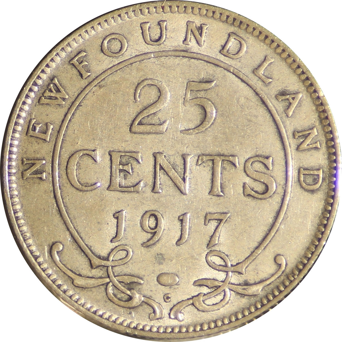 1917C Newfoundland 25-cents EF-AU (EF-45) – Colonial Acres Coins