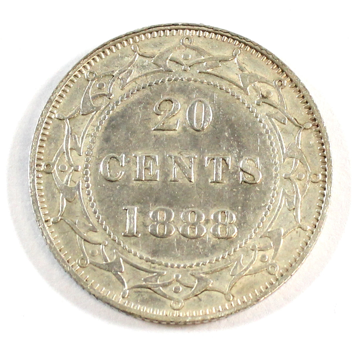 1888 Newfoundland 20-cents EF-AU (EF45) $ – Colonial Acres Coins