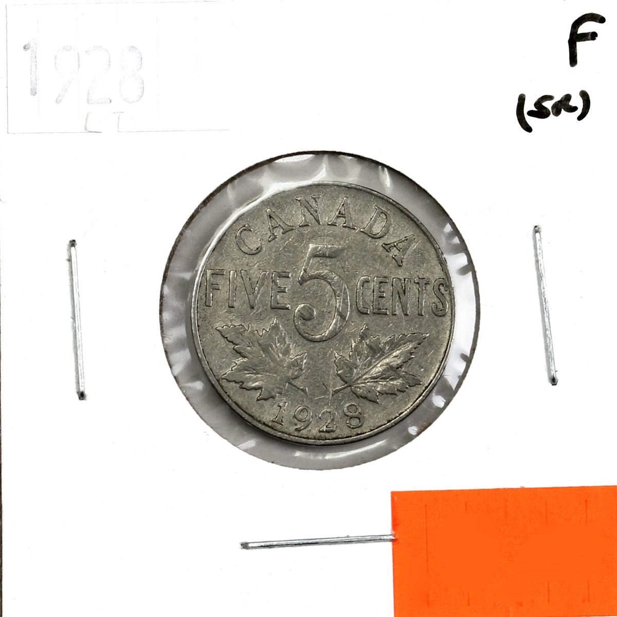 1928 Canada 5-cents Fine (F-12) Scratched, Cleaned or Impaired – Colonial Acres Coins