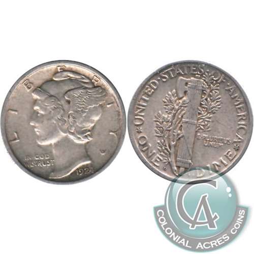 1924 D USA Dime Extra Fine (EF-40) $ – Colonial Acres Coins