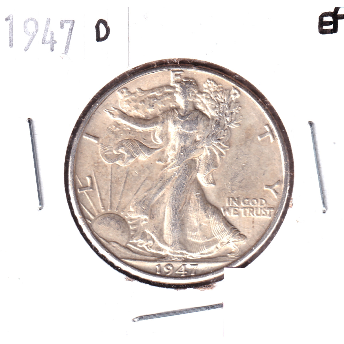1947 D USA Half Dollar Extra Fine (EF40) – Colonial Acres Coins