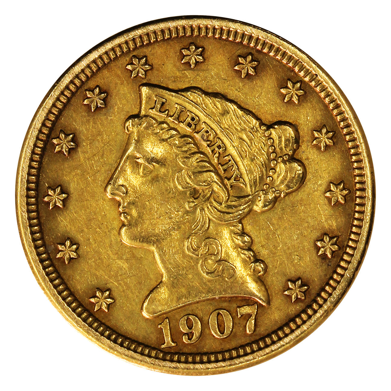 1907 USA $2.50 Gold Quarter Eagle Extra Fine (EF-40) – Colonial Acres Coins