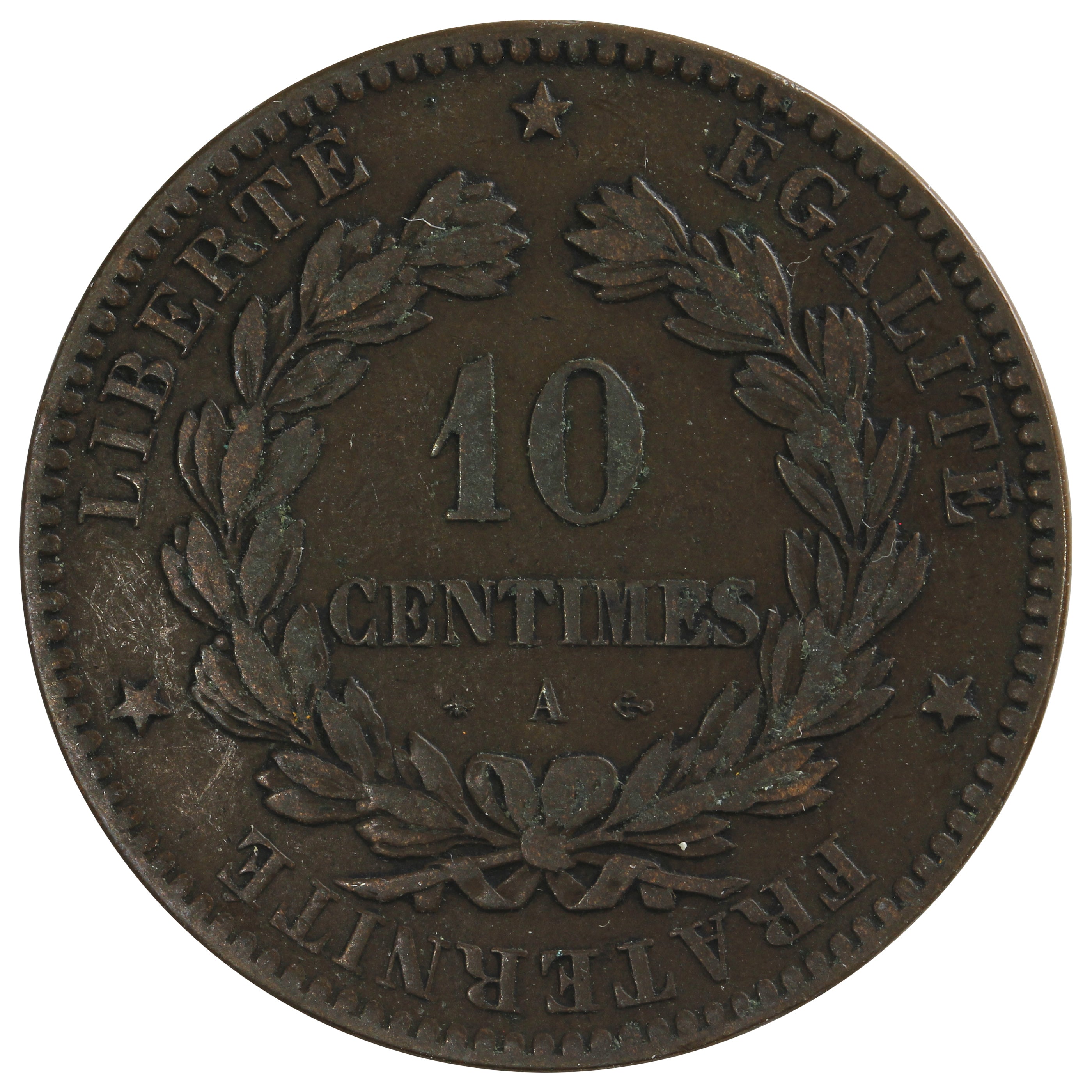 France 1871A 10 Centimes Extra Fine (EF40) – Colonial Acres Coins