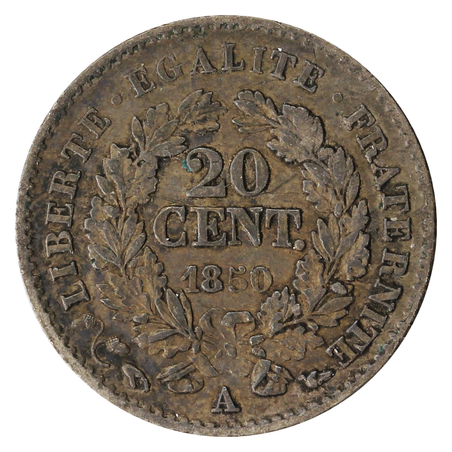 France 1850A 20 Centimes VF-EF (VF-30) – Colonial Acres Coins