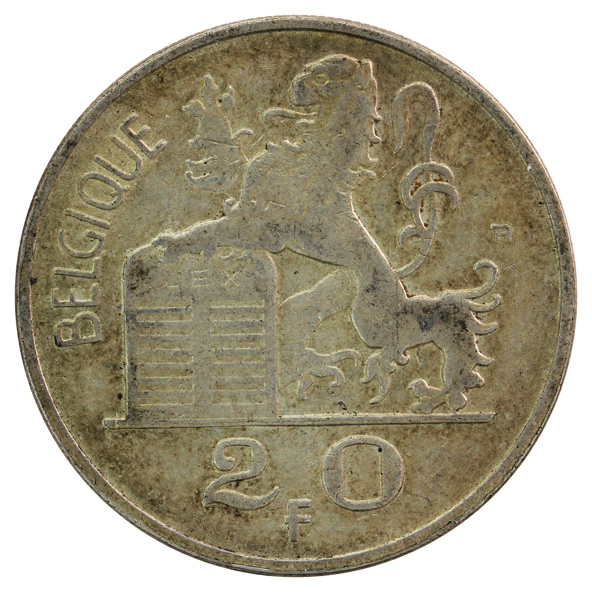 Belgium 1953 French 20 Francs Extra Fine (EF40) – Colonial Acres Coins