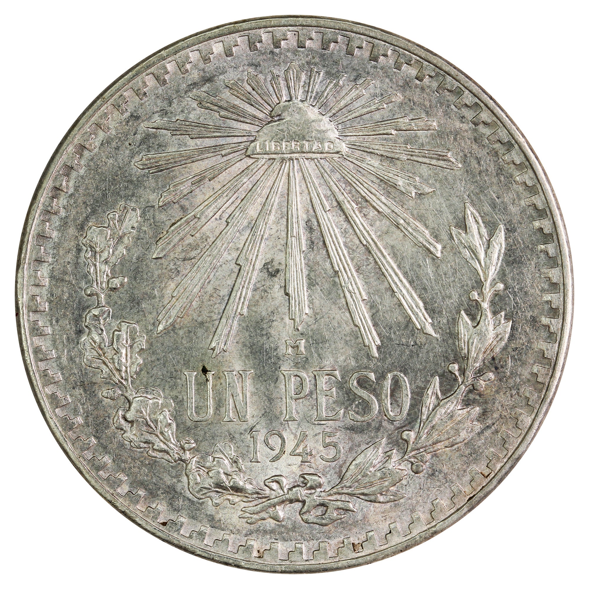 Mexico 1945 Peso Brilliant Uncirculated (MS63) – Colonial Acres Coins