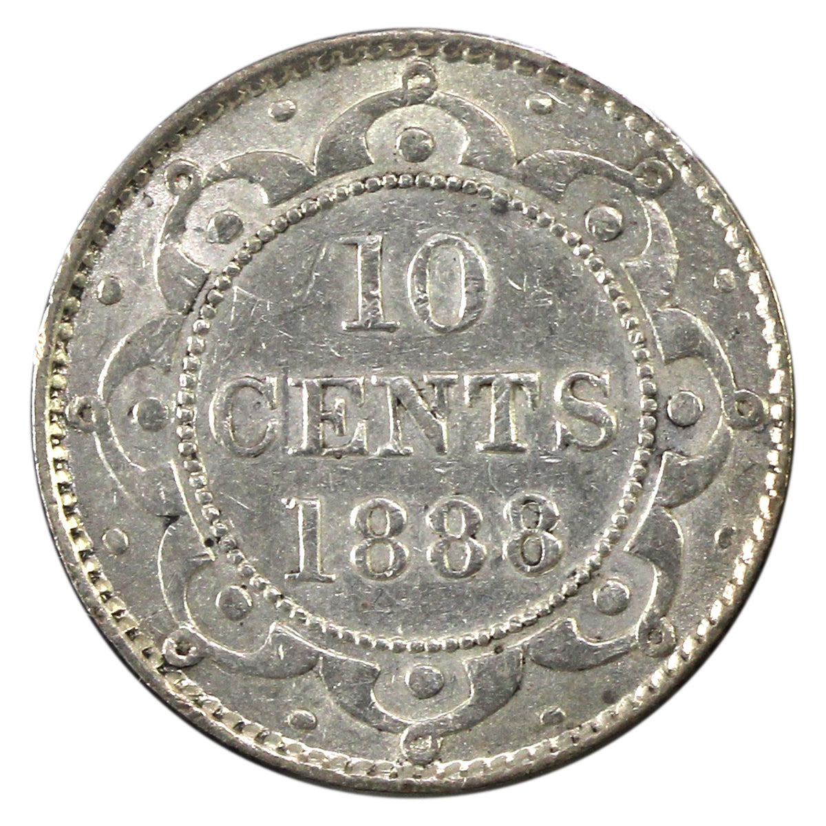 1888 Newfoundland 10-cents Extra Fine (EF40) – Colonial Acres Coins