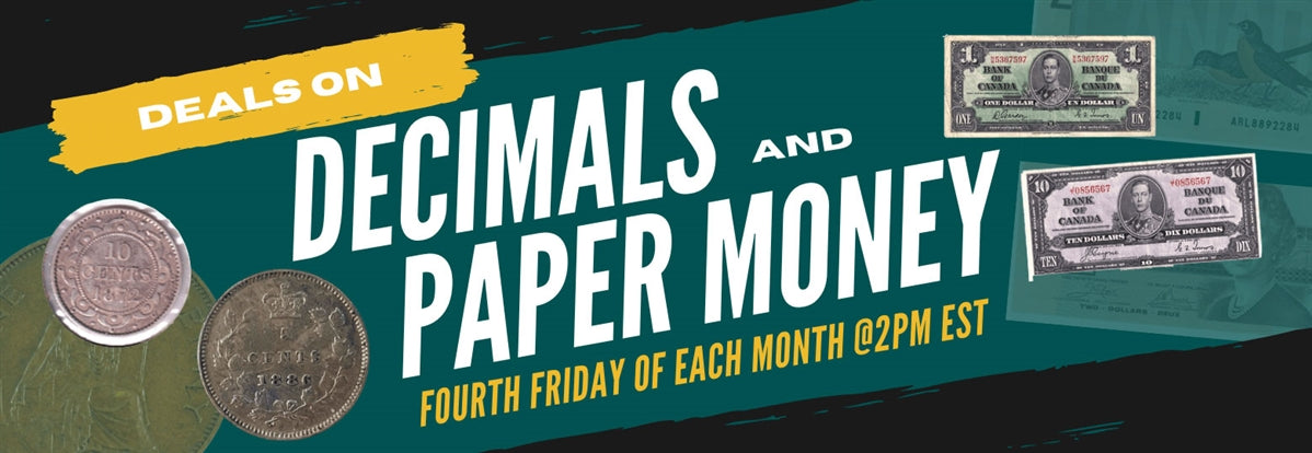 Deals on Decimal & Paper Money | Colonial Acres Coins