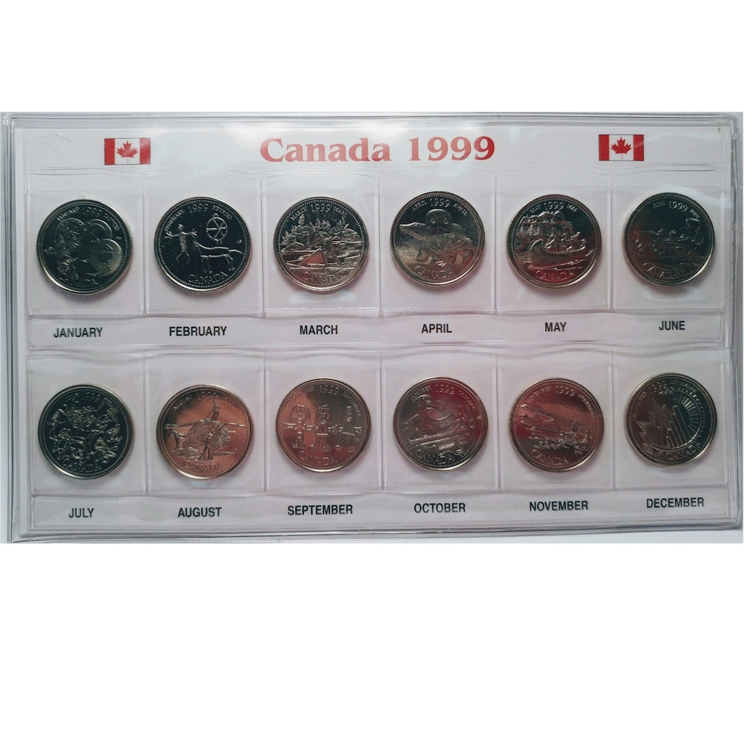 1999-2000 Millennium 25 Cent Coins - Colonial Acres Coins