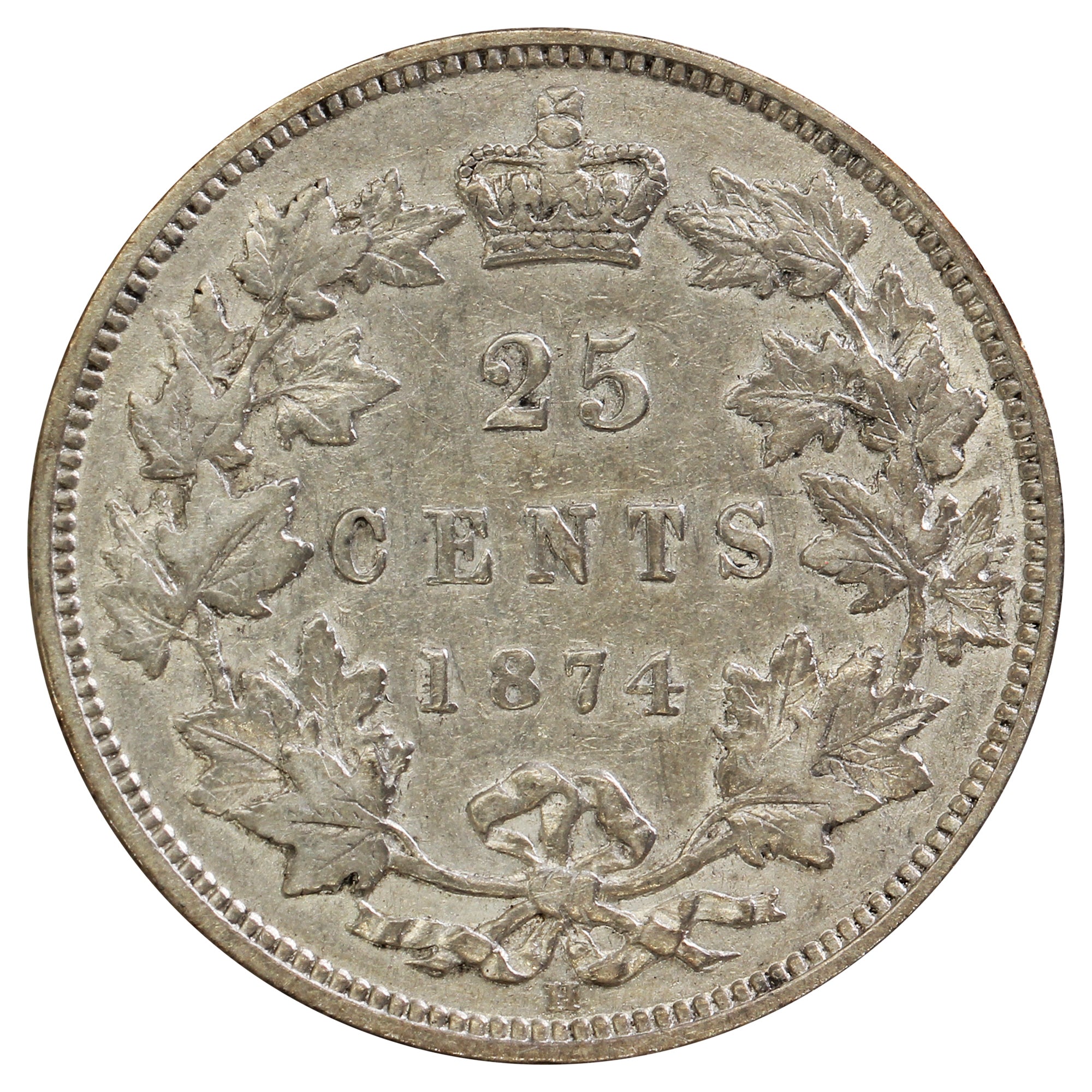 1874H Canada 25-cents Very Fine (VF20) $ – Colonial Acres Coins