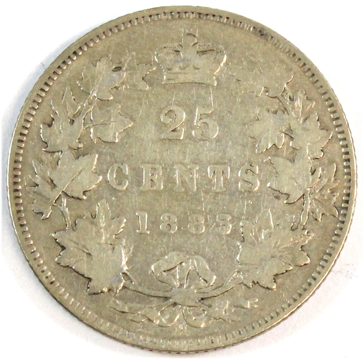 1883H Canada 25-cents Fine (F12) $ – Colonial Acres Coins