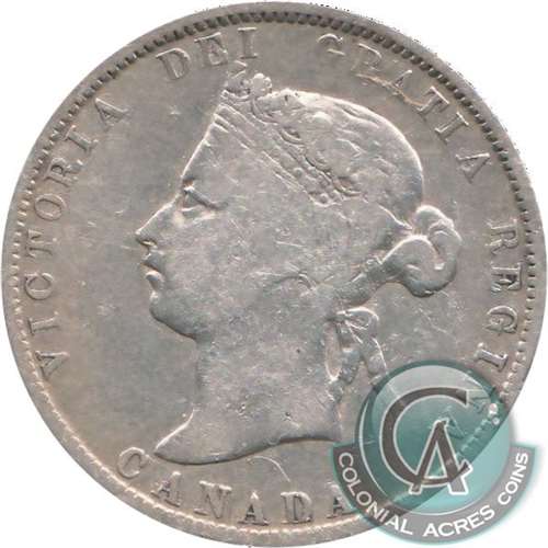 1901 Canada 25-cents VG-F (VG-10) – Colonial Acres Coins