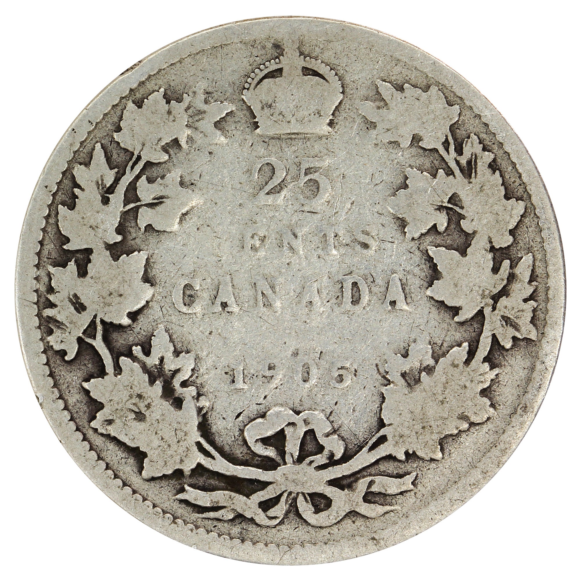 1905 Canada 25-cents Good (G4) – Colonial Acres Coins