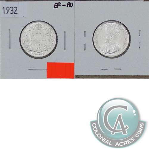 1932 Canada 25-cents EF-AU (EF45) $ – Colonial Acres Coins
