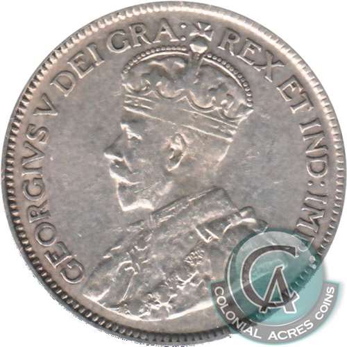 1936 Canada 25-cents F-VF (F-15) – Colonial Acres Coins