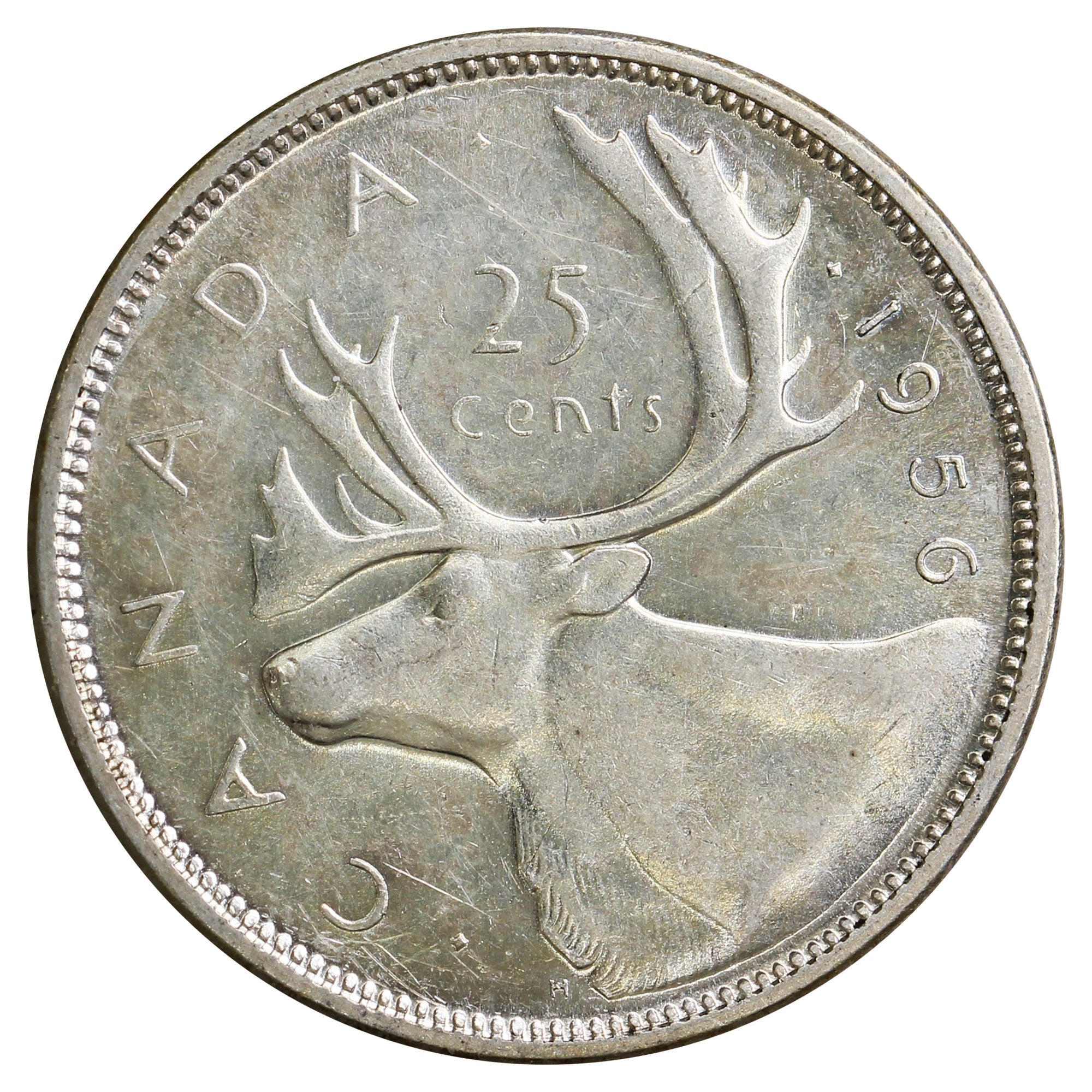 1956 Canada 25-cents Circulated – Colonial Acres Coins