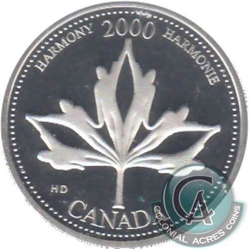 2000 Harmony Canada 25-cents Silver Proof – Colonial Acres Coins