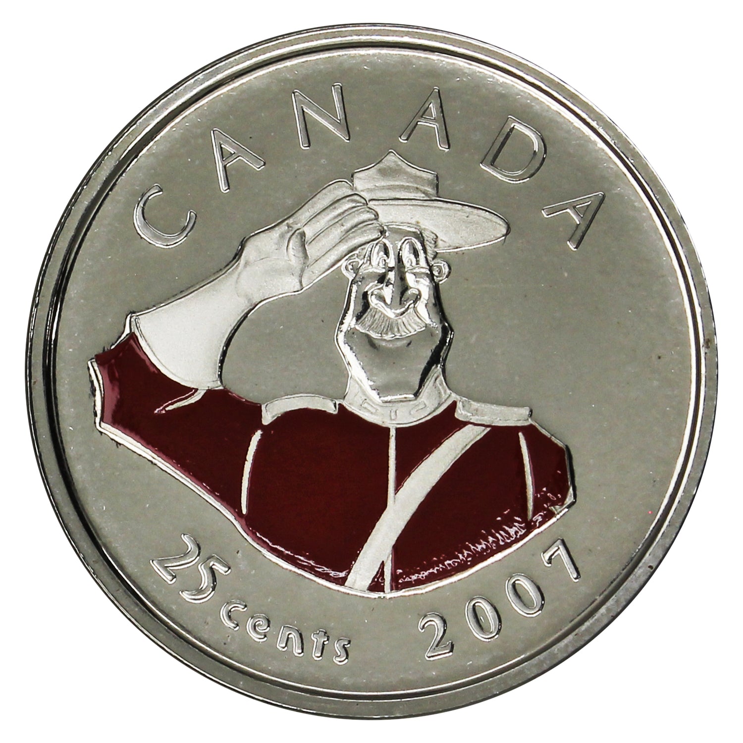 2007 Canada Coloured Canada Day 25-cents Proof Like_ – Colonial Acres Coins