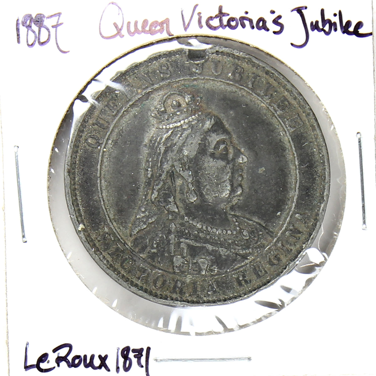 1887 Queen Victoria Jubilee Medallion, Canadian, LeRoux #1871 ...