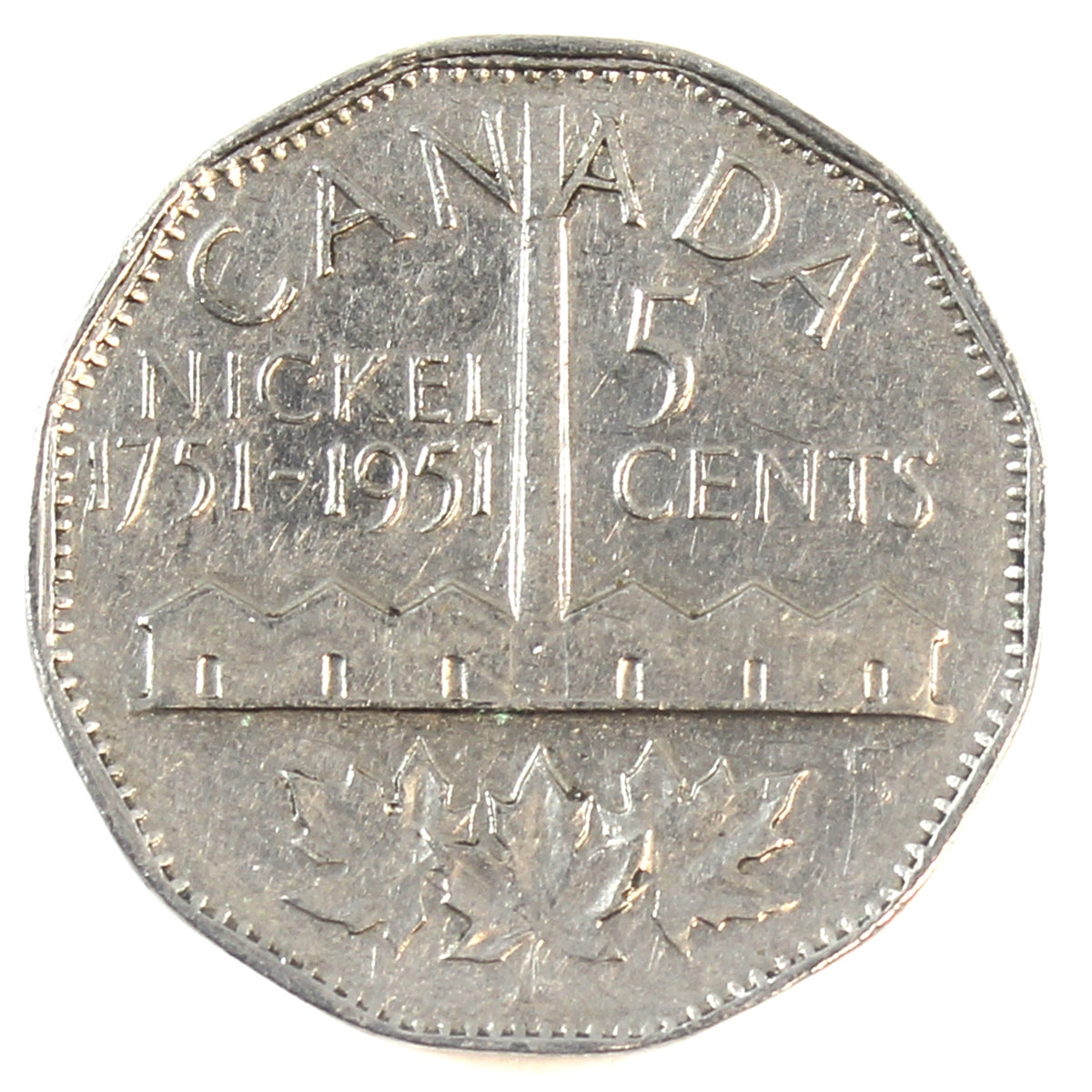 1951 Refinery Half Moon Canada 5-cents Very Fine (VF20) – Colonial ...