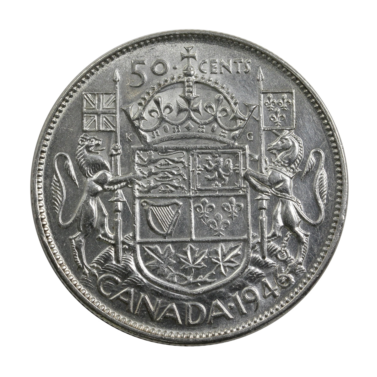 1946 Hoof in 6 Canada 50-cents VF-EF (VF30) $ – Colonial Acres Coins