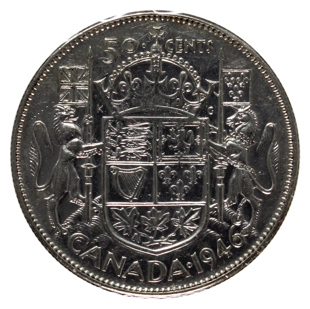 1946 Chip In 6 Canada 50-cents Very Fine (VF20) – Colonial Acres Coins