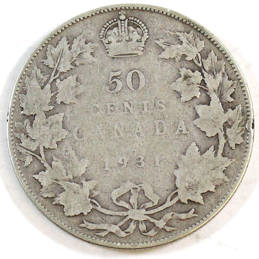 1931 Canada 50-cents Good (G4) – Colonial Acres Coins
