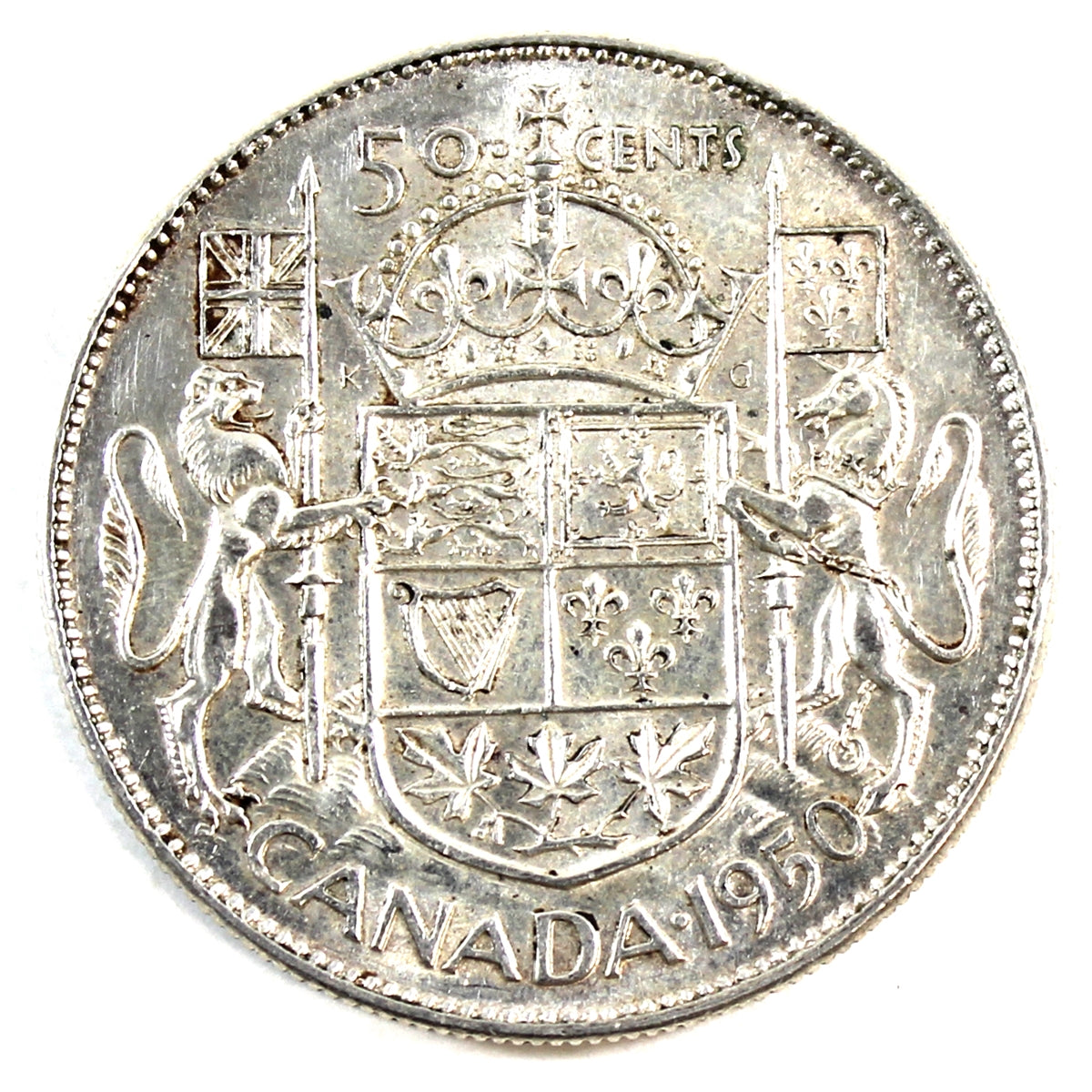 1950 Half Design Canada 50-cents Extra Fine (EF40) – Colonial Acres Coins