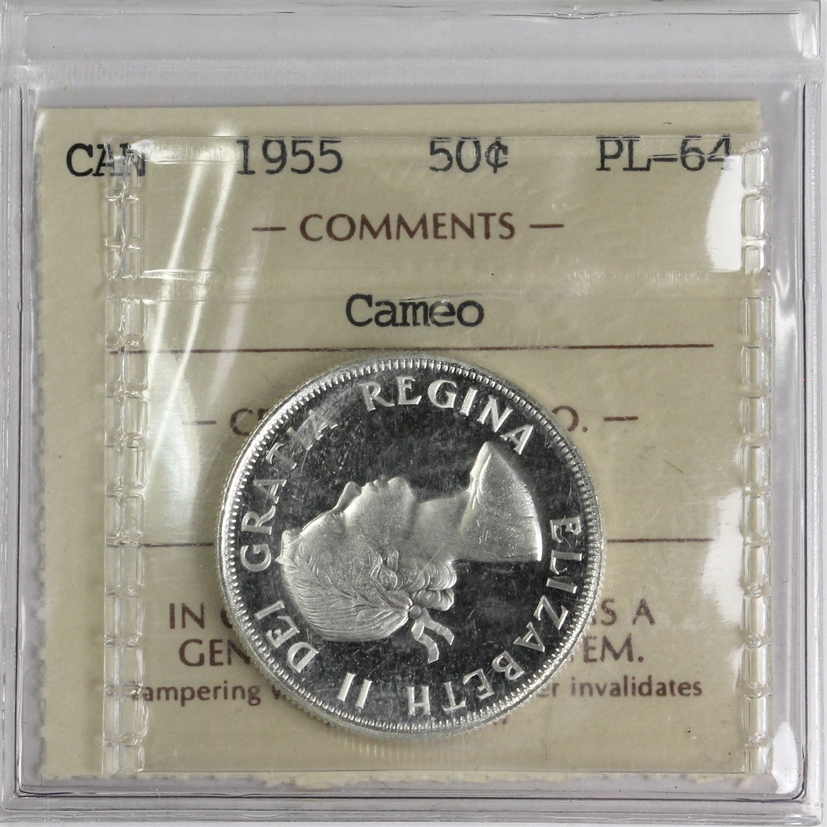 1955 Canada 50-cents ICCS Certified PL64 Cameo – Colonial Acres Coins