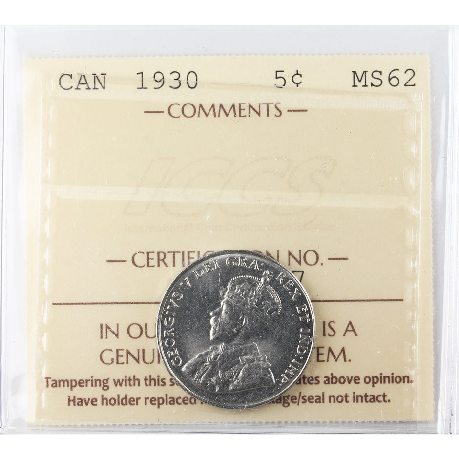 5 Cents 1930-1939 | Colonial Acres Coins