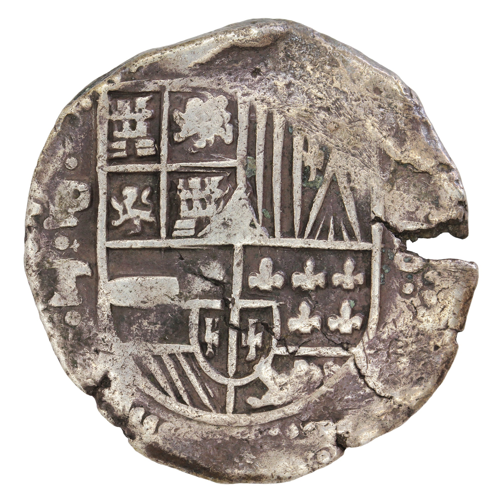 Bolivia 1500s Potosi Mint Cob 8 Reales VF-EF (VF30) – Colonial Acres Coins
